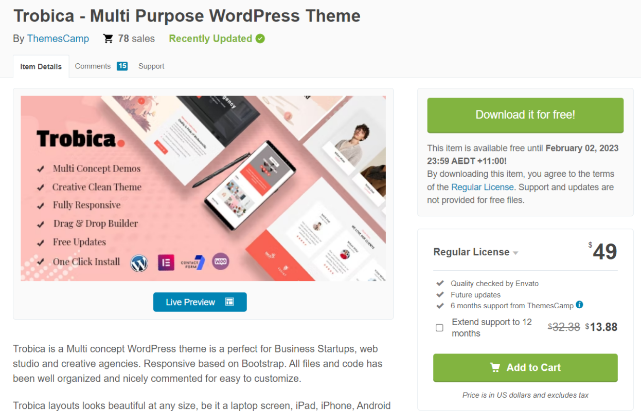 [Themeforest] Chia Sẻ Theme Trobica Siêu đẹp Trị Giá 50$