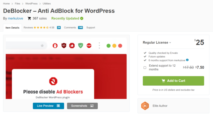 DeBlocker – Anti AdBlock For WordPress