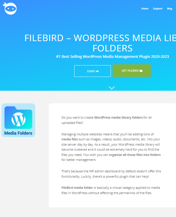FileBird – WordPress Media Library Folders