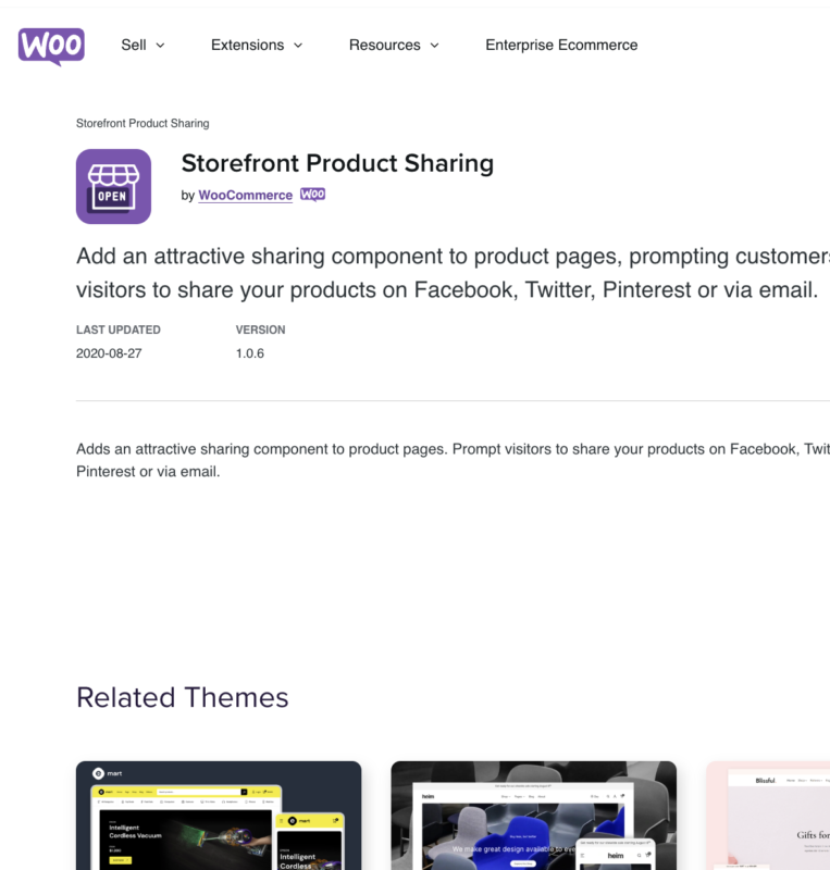 Storefront Product Sharing