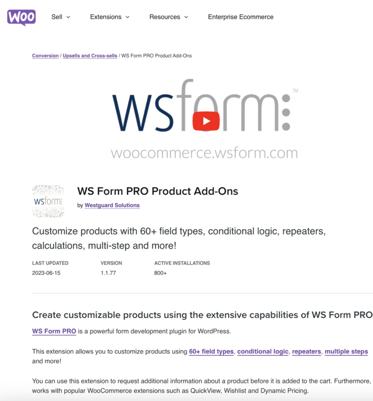 WS Form PRO Product Add-Ons